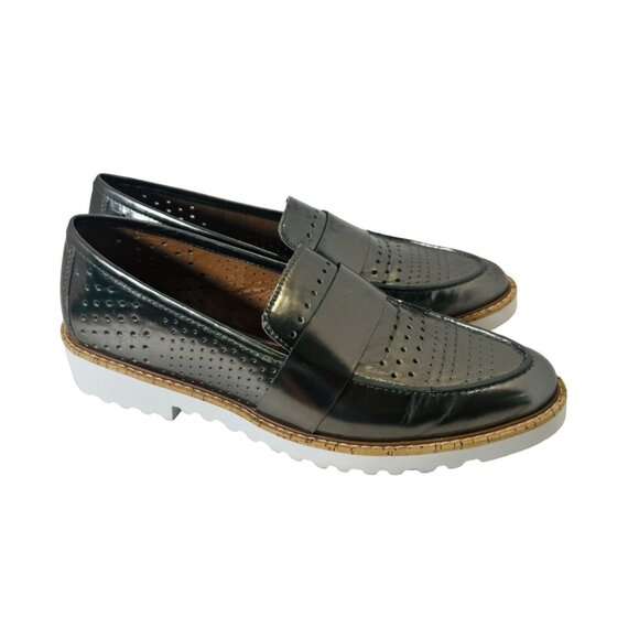 Helogen | Shoes | Halogen Emily Women Pewter Leather Loafer Comfortable ...